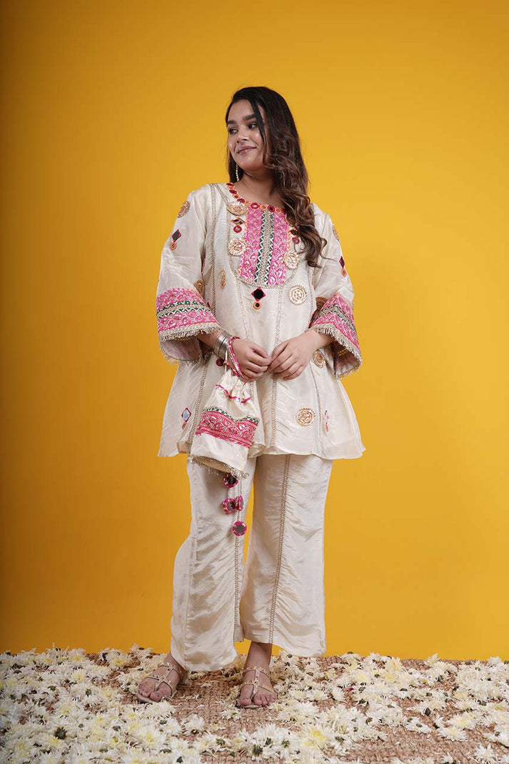 Mehar Tissue shimmer Coordset – Aaina Designs